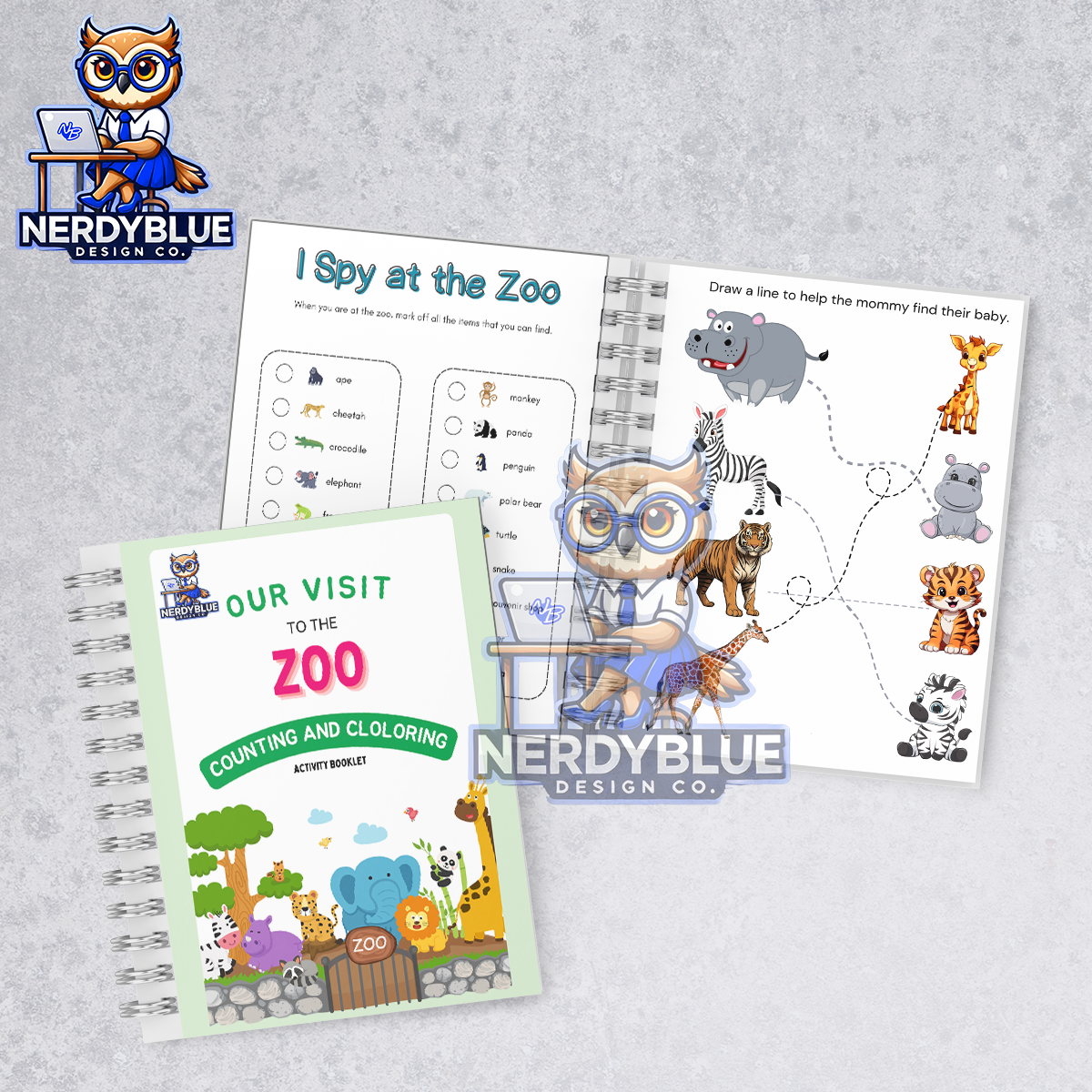 Our Visit To The Zoo Activity Booklet – NerdyBlue Design Co